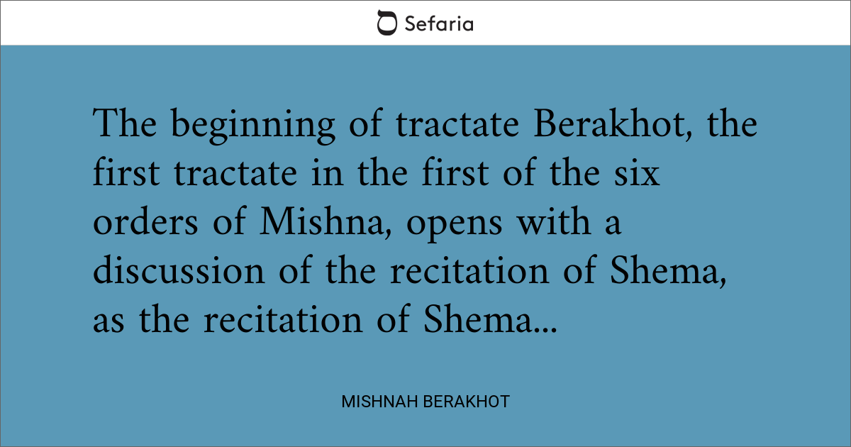 Mishnah Berakhot